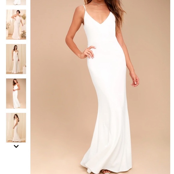 Lulus | Dresses | Lulus Infinite Glory White Maxi Dress Small | Poshmark